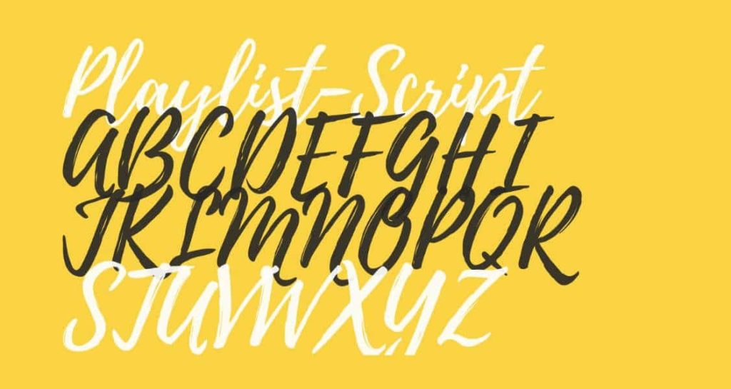 Playlist Script Font Free Download