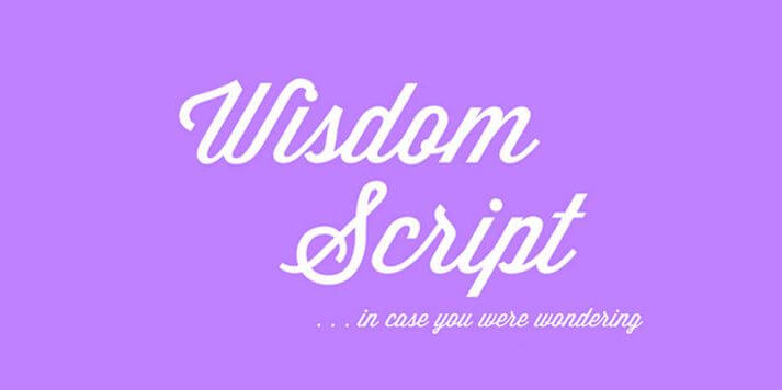 Wisdom Script Font