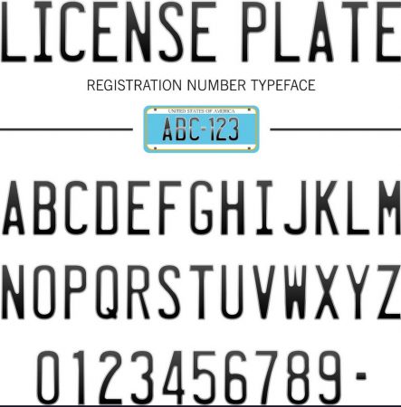 License Plate Font