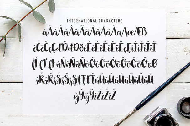 Bold Modern Brush Olive Sky Font