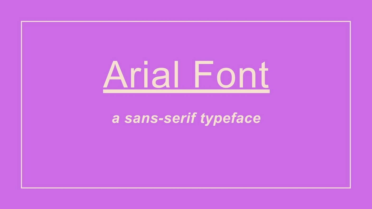 Arial Font