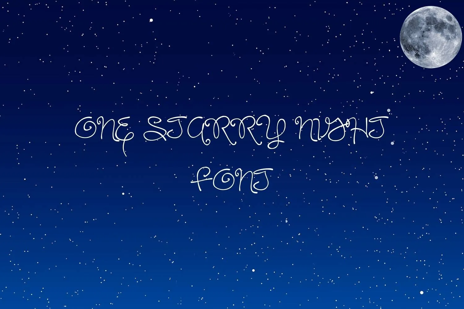 One Starry Night Font Free Download