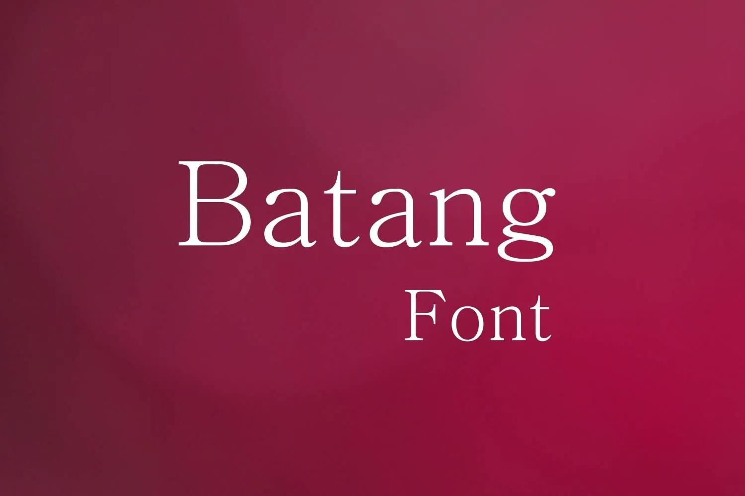 Batang Font Free Download