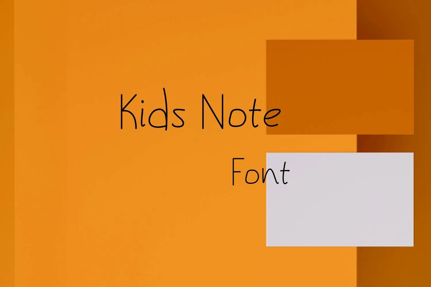 Kids Note Font Free Download