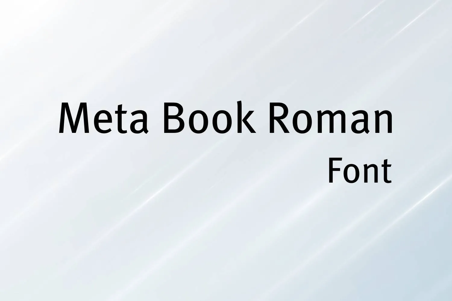 Meta Book Roman Font Free Download