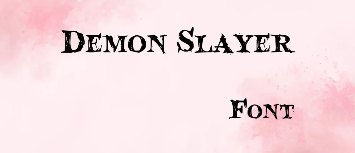 Demon Slayer Font Free Download