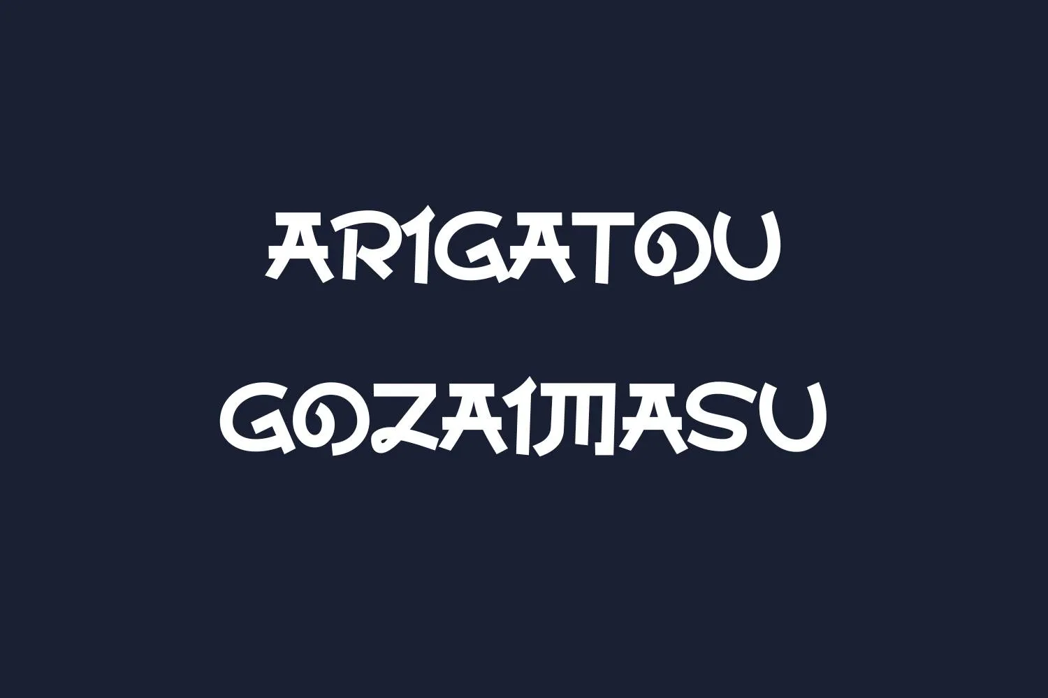 A Arigatou Gozaimasu Font Free Download