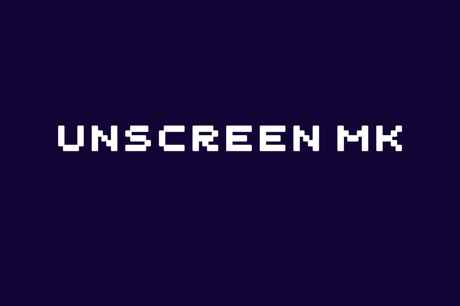 Unscreen MK Font Free Download