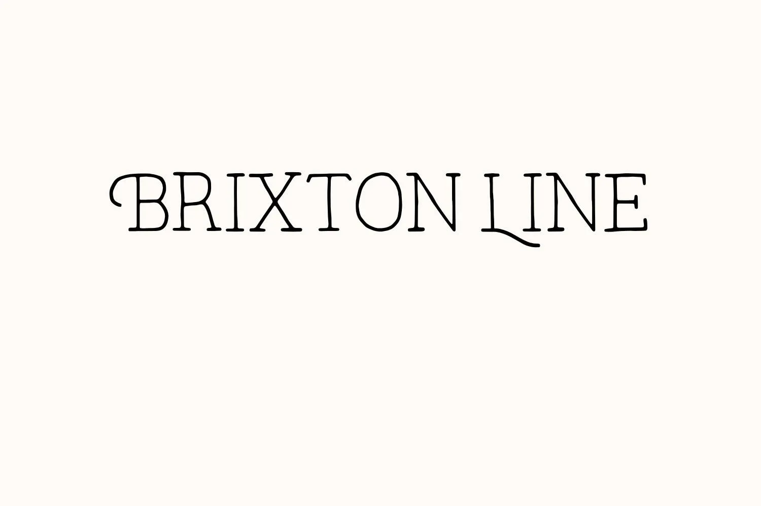 Brixton Line Font Free Download