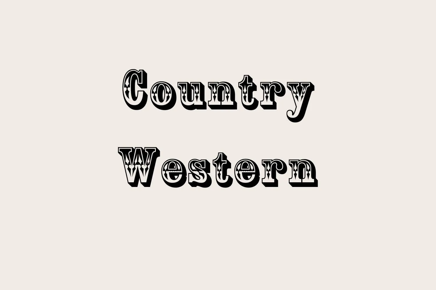 Country Western Regular Font Free Download