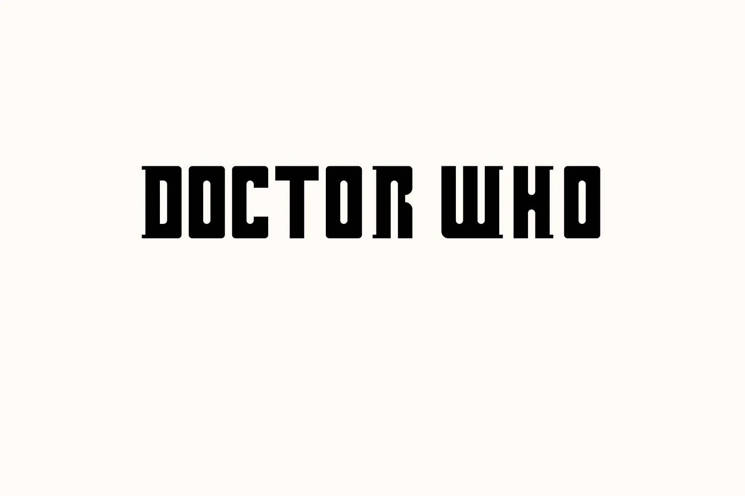 Doctor Who Regular Font Free Download
