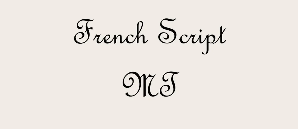 French Script MT Font Free Download