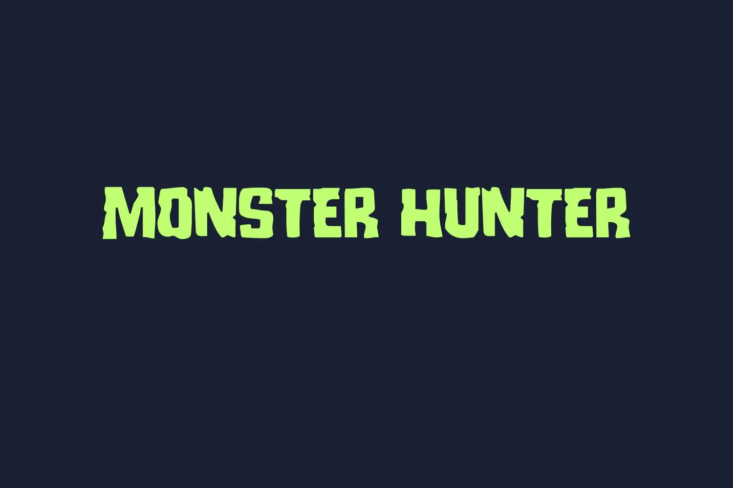 Monster Hunter Font Free Download
