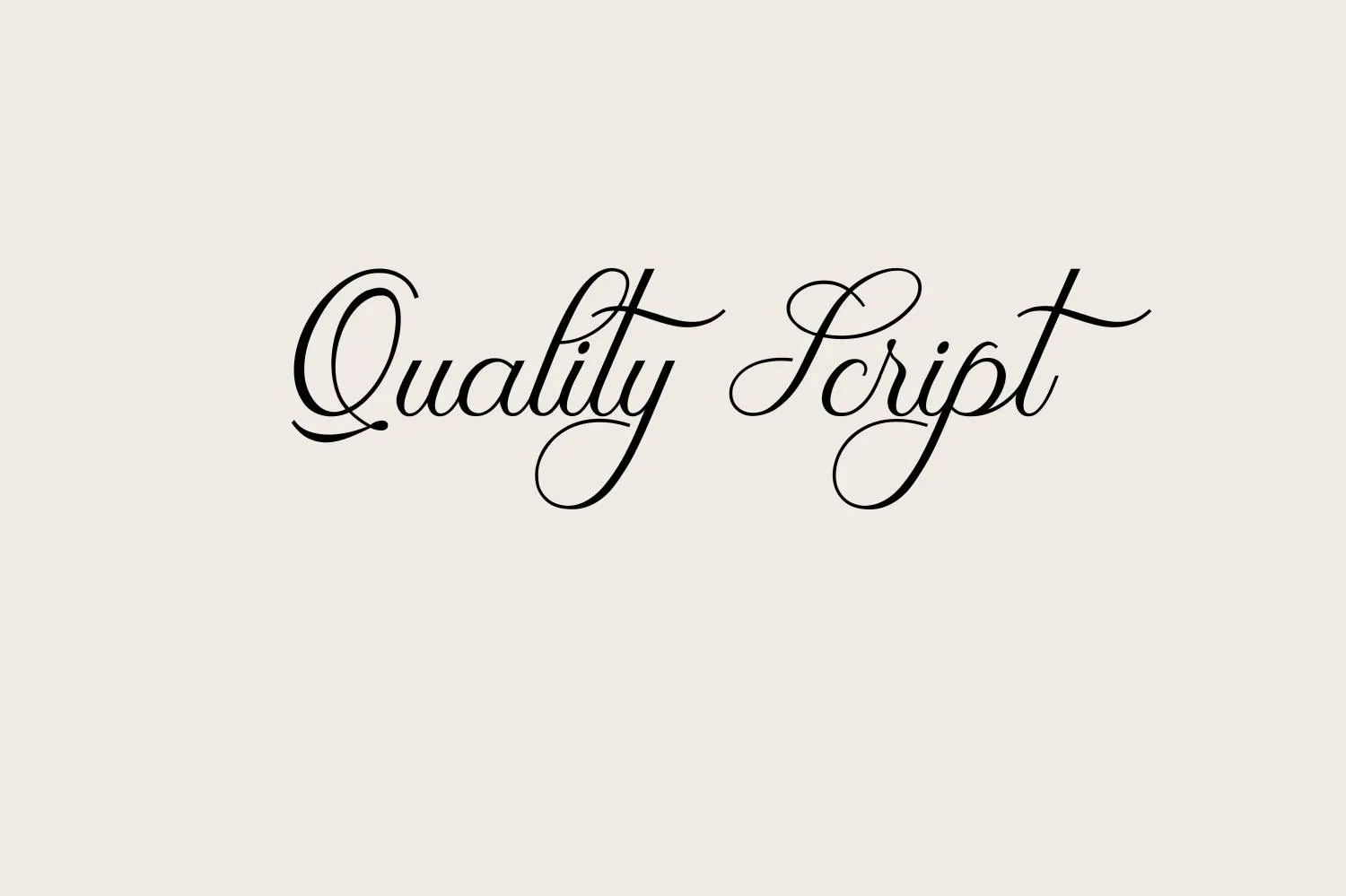 Quality Script Font Free Download