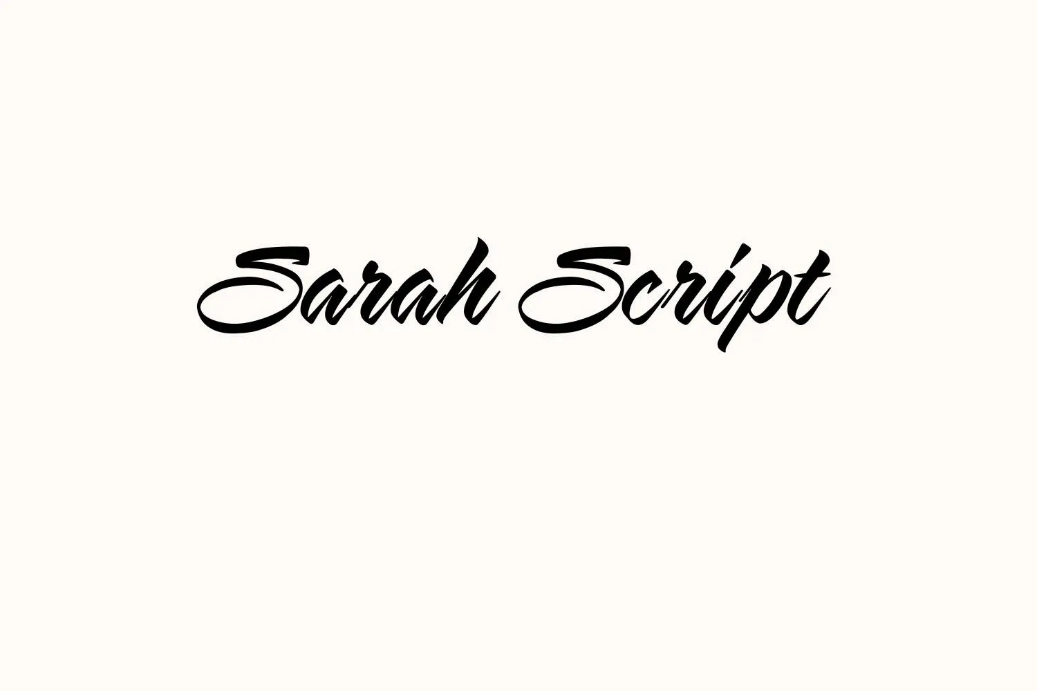 Sarah Script Font Free Download