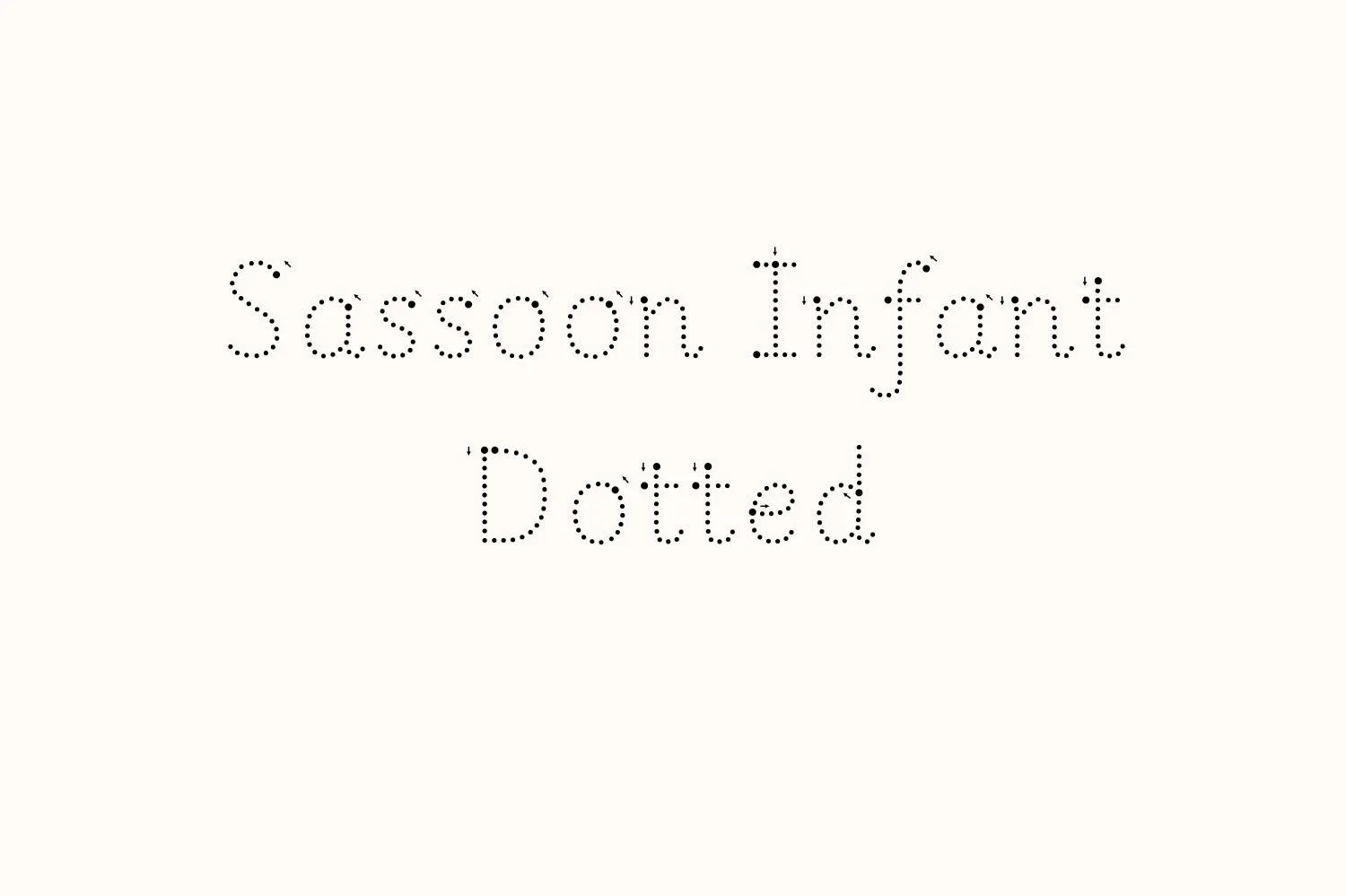 Sassoon Infant Dotted Font Free Download