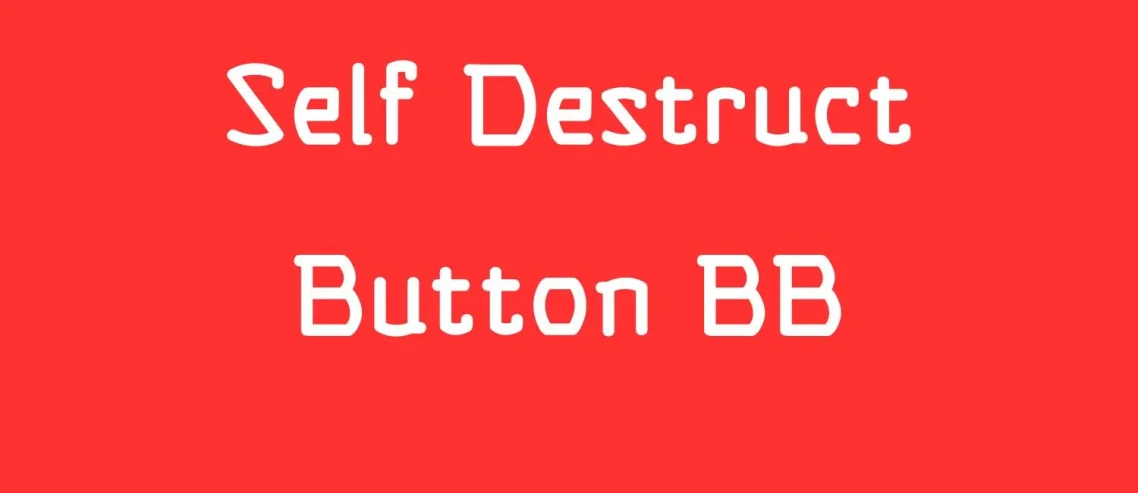 Self Destruct Button BB Font Free Download