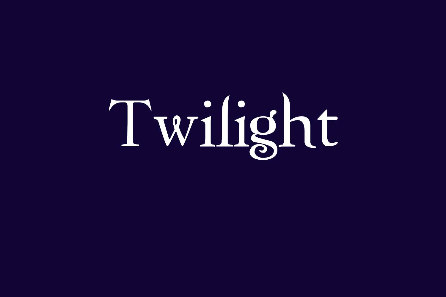 Twilight Font Free Download