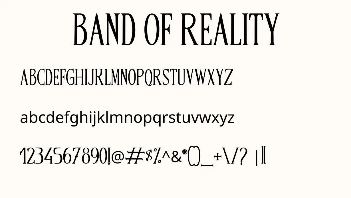 Band of Reality Font Free Download
