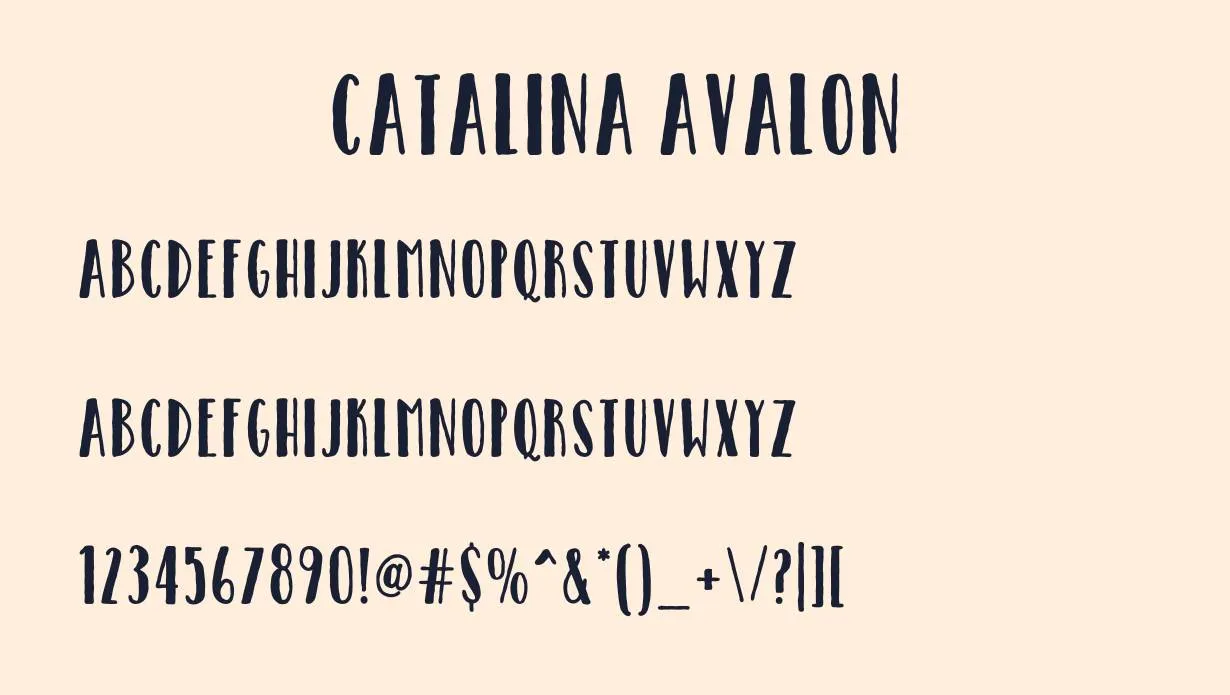 Catalina Avalon Sans W01 Bold Font Free Download