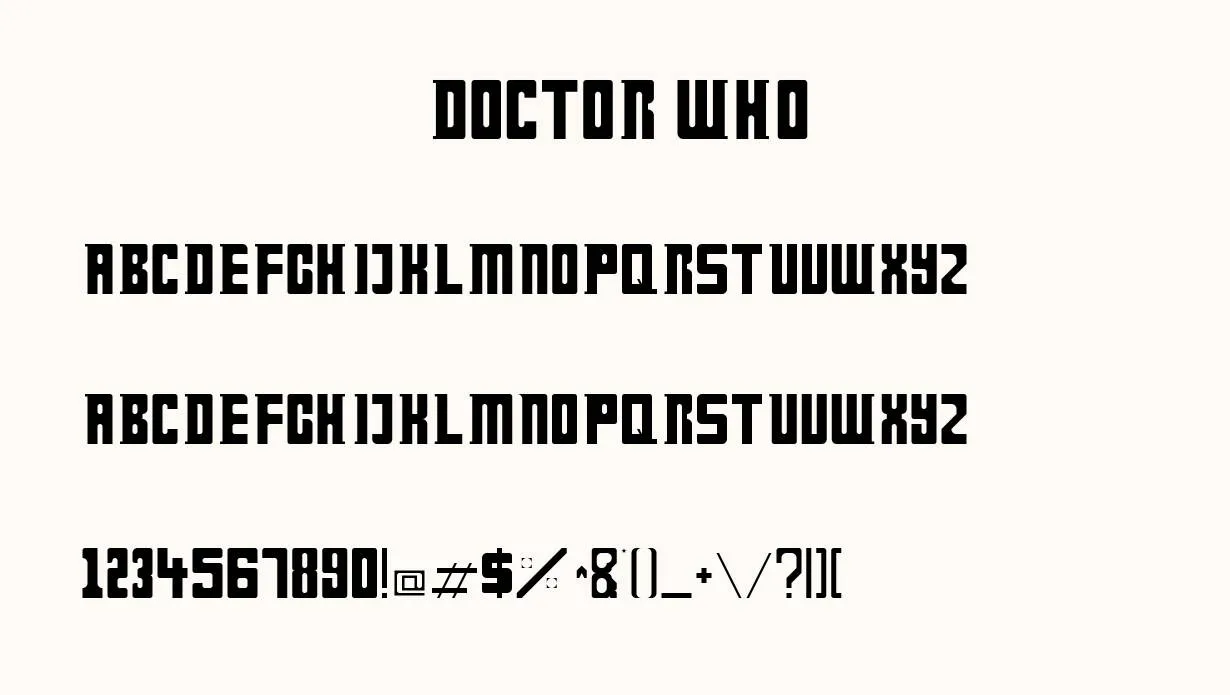 Doctor Who Regular Font Free Download