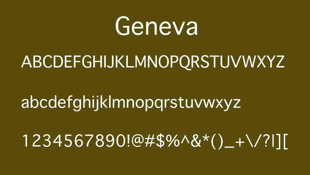 Geneva Font Free Download