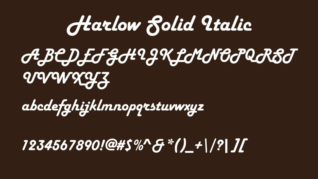 Harlow Solid Italic Font Free Download