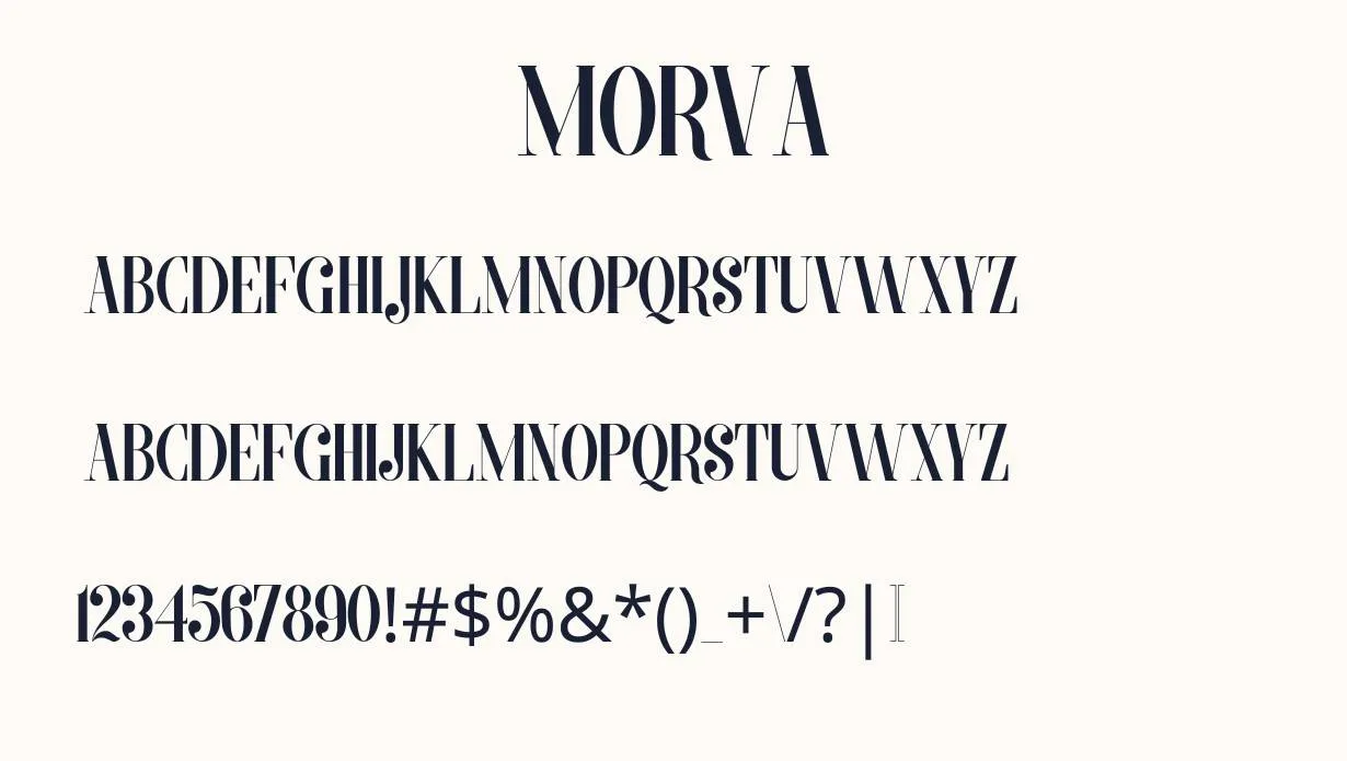 Morva Typeface Font Free Download