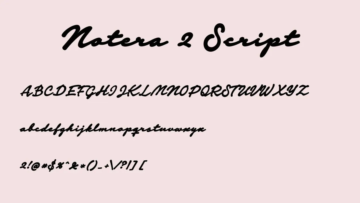 Notera 2 Script Font Free Download