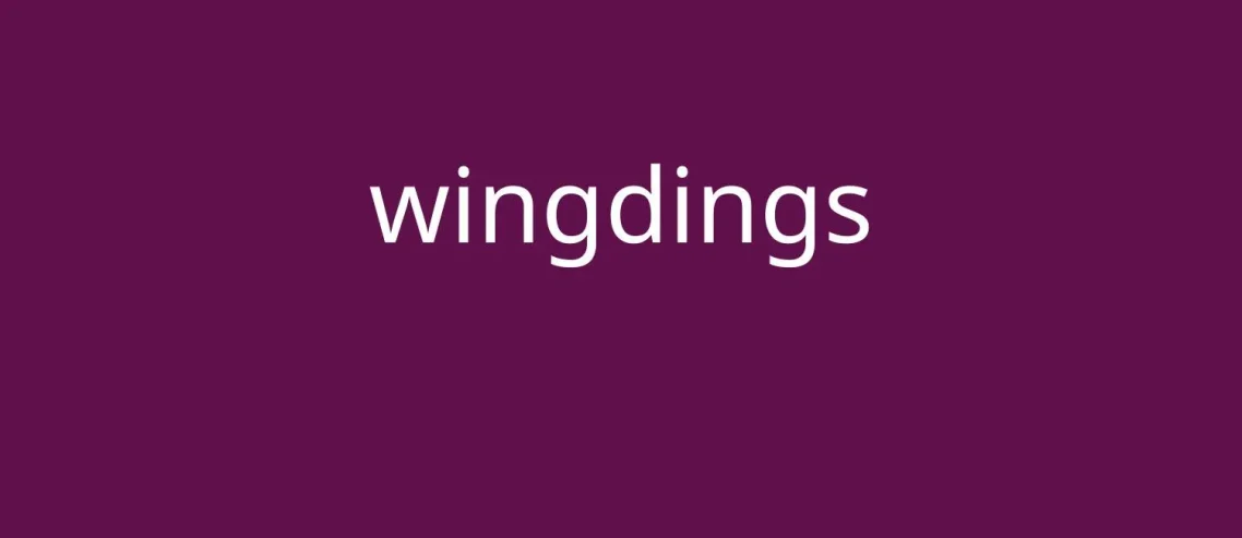 Wingdings Font Free Download